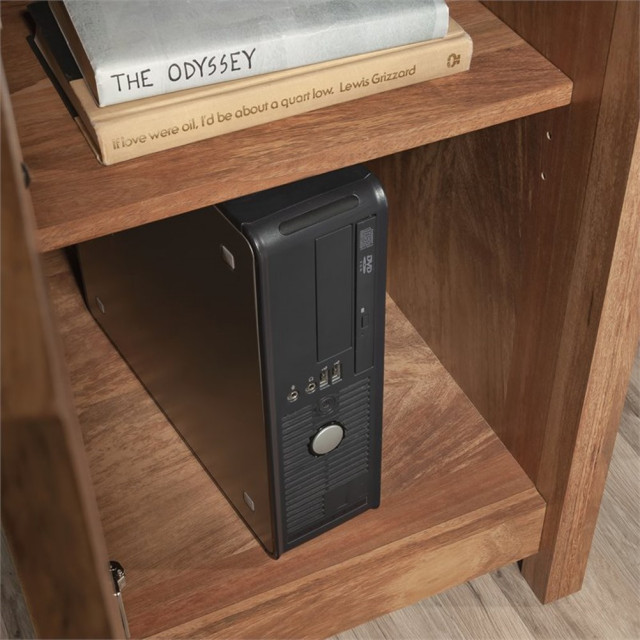 Pemberly Row Engineered Wood Computer Desk in Sindoori Mango/Brown ...