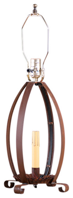 Betsy Ross Lamp Base in Rustic Tin, One Size - Traditional - Lamp Bases ...