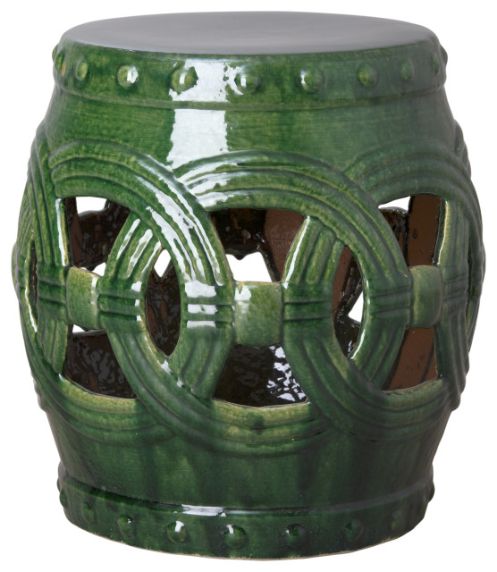 Eternity Green Garden Stool - Asian - Accent And Garden Stools - by ...