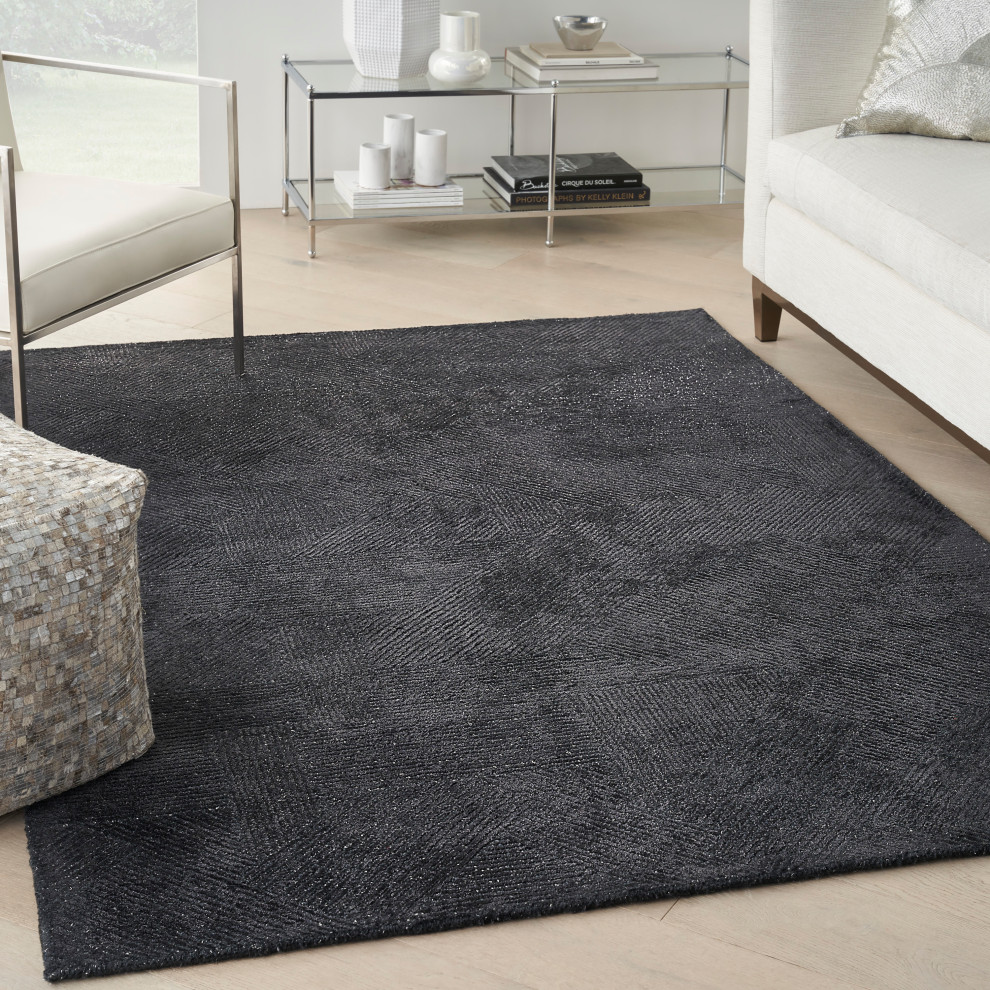 Michael Amini Ma30 Star 4' x 6' Slate Textured Indoor Rug, 48X72 ...