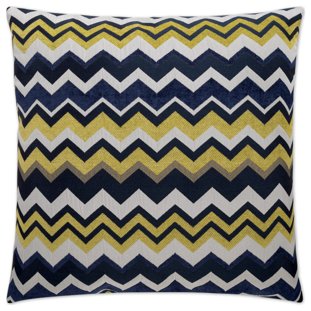 Chevron Pillow - Blue, 24" x 24" - Contemporary - Decorative Pillows ...