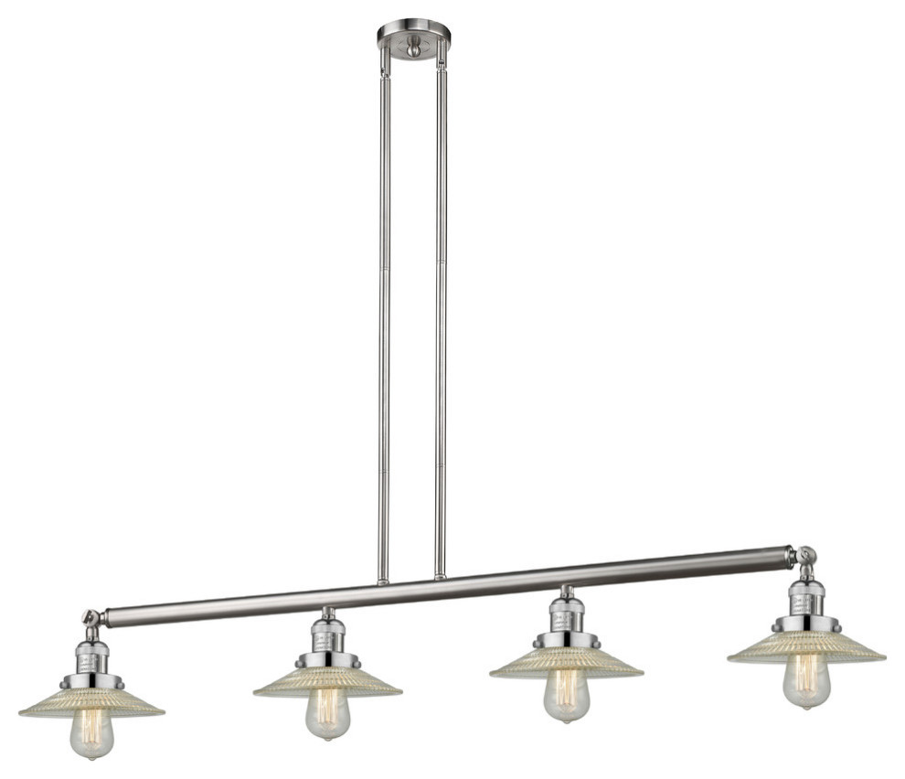 Halophane 4-Light LED Island Light - Industrial - Kitchen Island ...