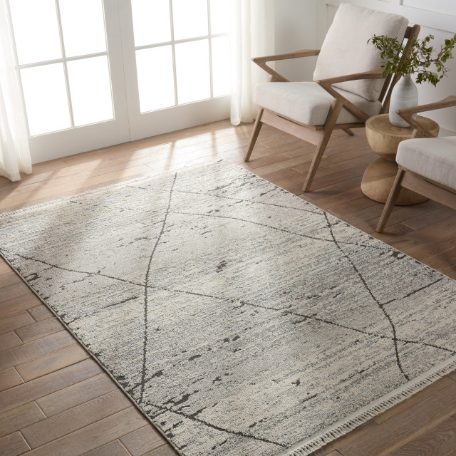 Jaipur Living Imani Trellis Gray/ White Area Rug, 10'X14 ...