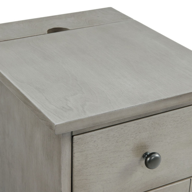 Marty Side Table With Power Port USB Gray, 3A Packing - Craftsman ...
