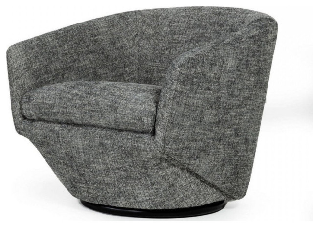 Floyd Modern Dark Gray Fabric Accent Chair - Transitional - Armchairs ...