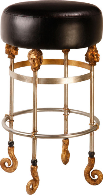 Armory Short Bar Stool - Traditional - Bar Stools And Counter Stools ...