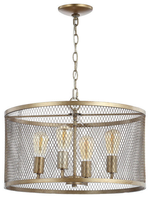 JONATHAN Y Lighting JYL6703 Pen 4 Light 20"W LED Pendant - Transitional ...