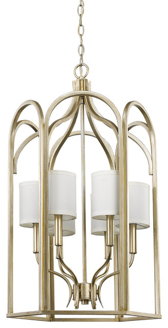 Ellie Lantern, Washed Gold - Transitional - Pendant Lighting - by ...