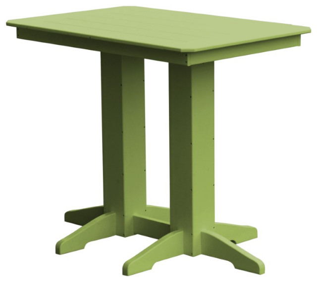 Poly Lumber Rectangular Table, 4 Foot - Contemporary - Outdoor Pub And ...