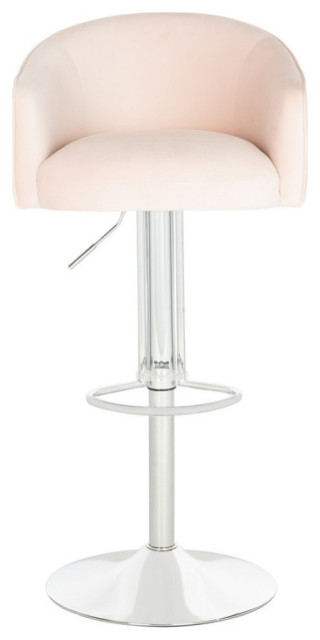 Celine Adjustable Barstool, Light Pink, Set of 2 - Contemporary - Bar ...