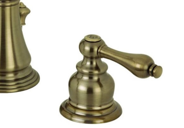 Traditional Bathroom Faucet, Widespread Design With Pop Up Drain ...