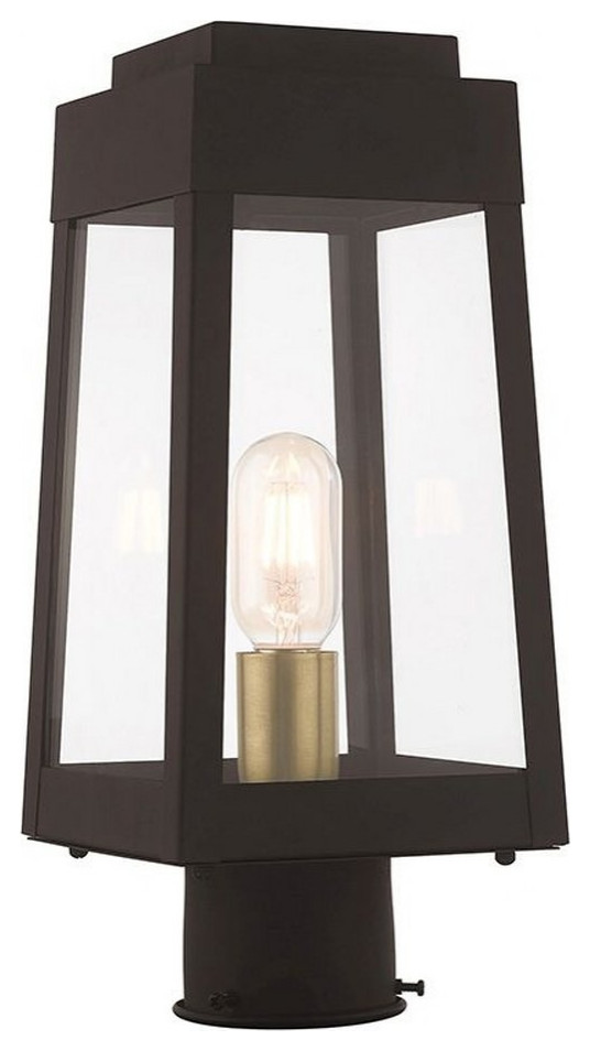 1 Light Outdoor Post Top Lantern in Mid Century Modern Style - 6.25 ...
