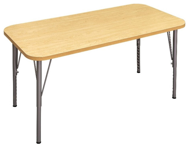 Tot Mate 23" Rectangular Contemporary Wood Composite Table in Maple ...
