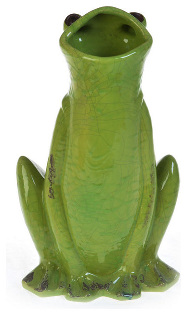 Ceramic Frog Vase - Vases - by Drew Derose Designs