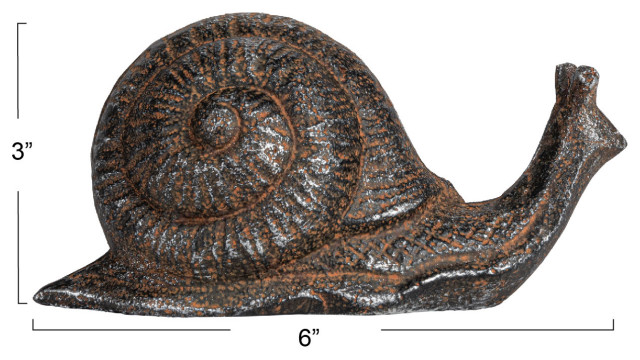 Cast Metal Snail Accent Decor, Rust - Contemporary - Decorative Objects ...
