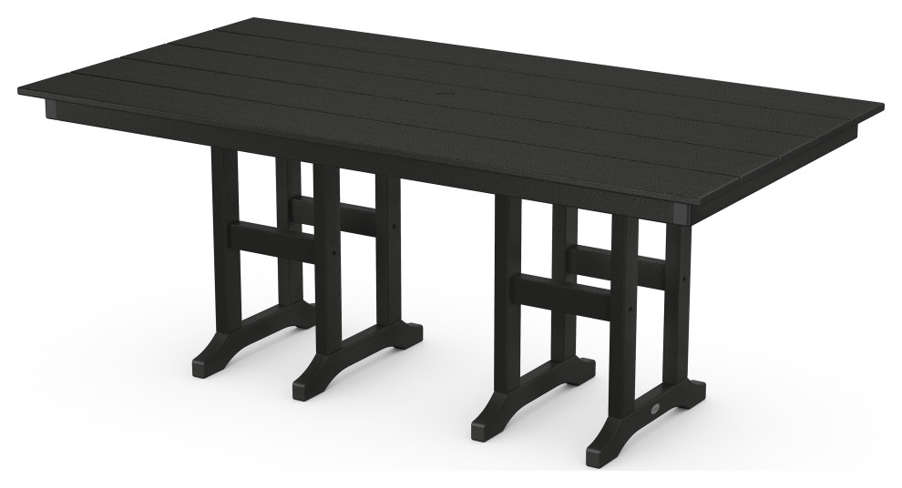 POLYWOOD Farmhouse 37" x 72" Dining Table - Transitional - Outdoor ...
