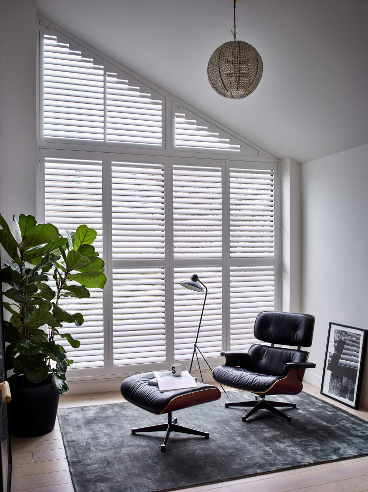 Luxury Shaped Shutters for Home Office - Modern - Home Office - Other ...