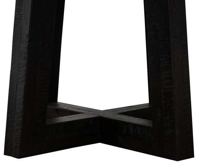 Chester Modern Concrete and Acacia Round Dining Table - Industrial ...