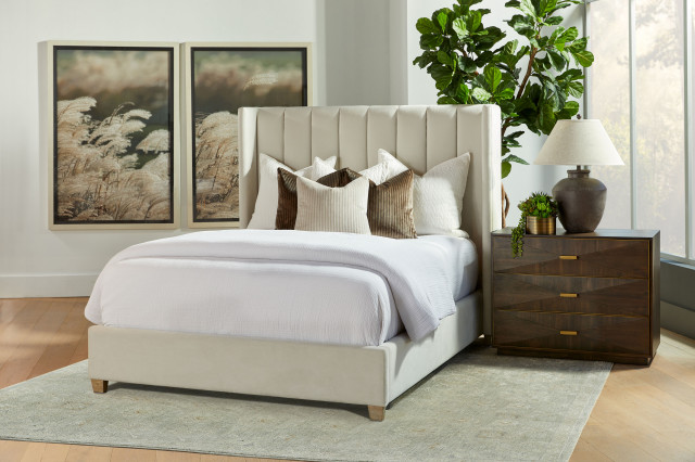 Wynn 3-Drawer Nightstand - Transitional - Nightstands And Bedside Tables - by Essentials for ...