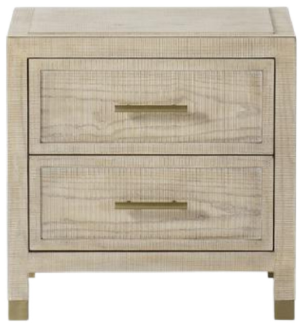 2 Drawer Natural Nightstand, Andrew Martin Raffles - Contemporary ...