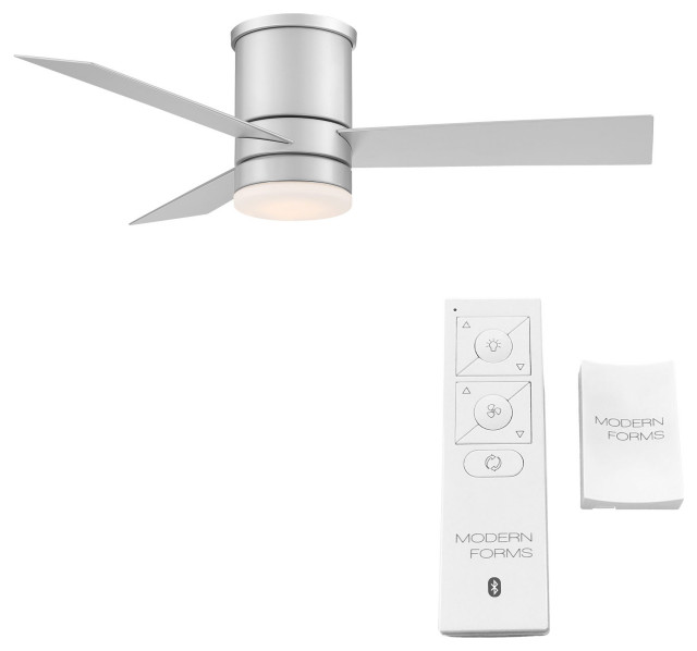 Axis 3-Blade Smart Flush Mount Ceiling Fan 44" Titanium, 3500K LED Kit ...