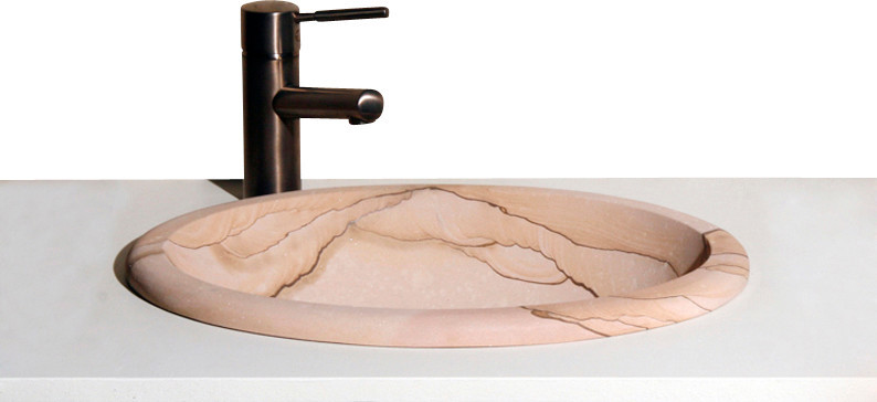 VUMO17 Sand Dune Honed Deck mount sink - Contemporary - Bathroom Sinks ...