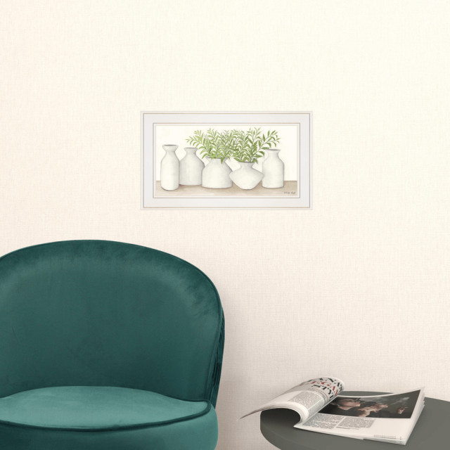 Simplicity in White II White Framed Print Wall Art - Contemporary ...