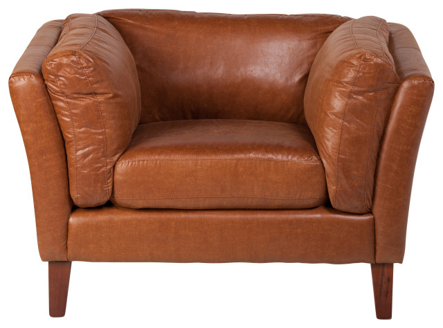 Westwood Arm Chair, Tan Leather - Contemporary - Armchairs And Accent ...