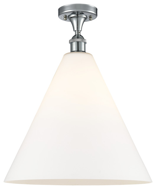 Innovations 516-1C-PN-GBC-161-LED 1 Light Semi-Flush Mount - Industrial ...