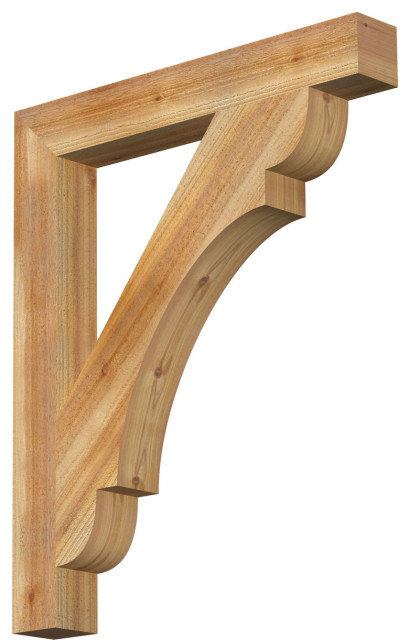 Balboa Traditional Bracket, 16"Dx28"H, 4"W Douglas Fir/Rough Sawn, 30 ...