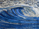 Detailed Wave Design Marble Mosaic - Beach Style - Tile Murals - by ...