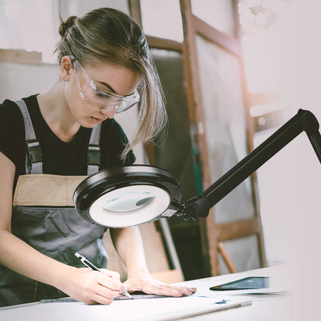 Brightech Lightview Desk Lamp with Clamp, Dimmable Color Changing, 5 ...