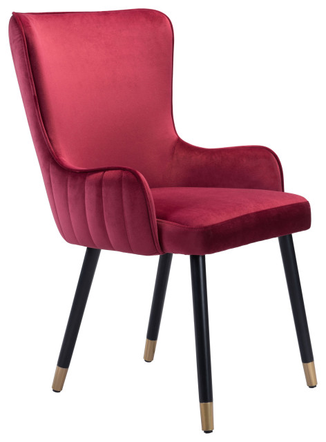 Red Modern Occasional Accent Chair Heavy Duty Stain Resistant Coated ...
