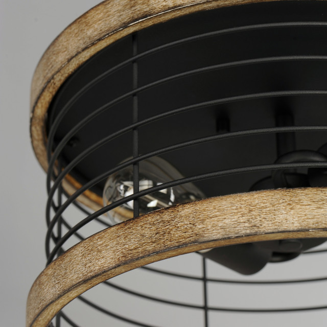 Maxim 12510 Homestead 2 Light 15"W Flush Mount Drum Ceiling - Farmhouse ...