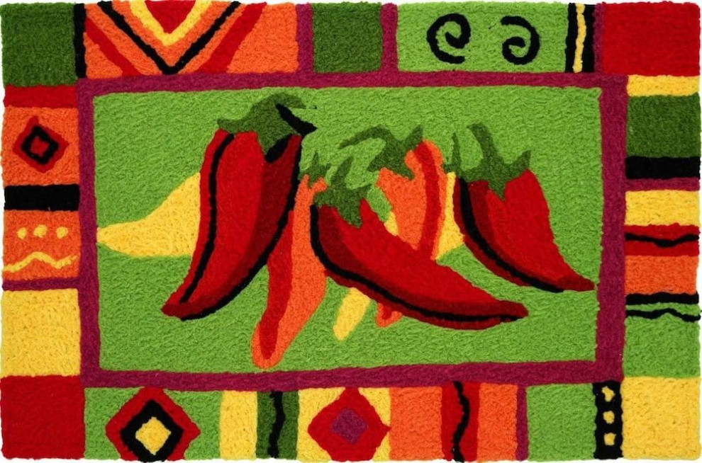 JellyBean Accent Rug Red Hot Chili Peppers - Farmhouse - Outdoor Rugs ...