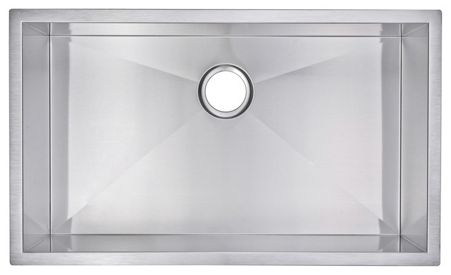 Zero Radius Single Bowl Stainless Steel Hand Made Undermount Kitchen ...