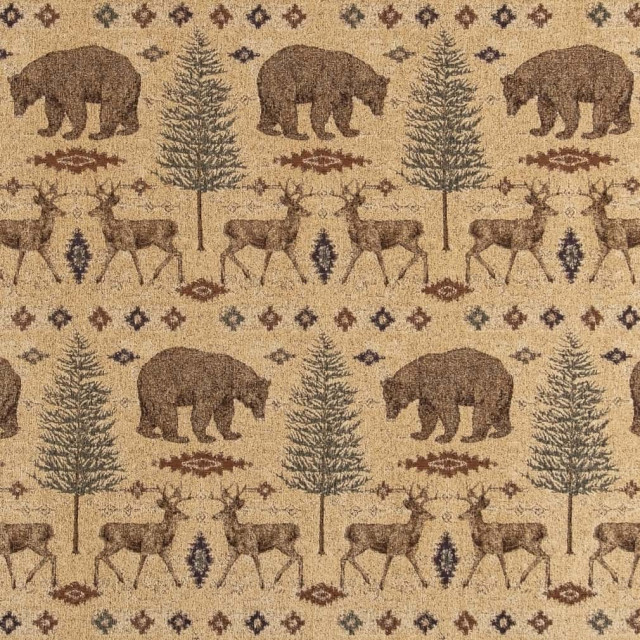 Natural Brown Novelty Tapestry woven Upholstery Fabric by the Yard, By ...