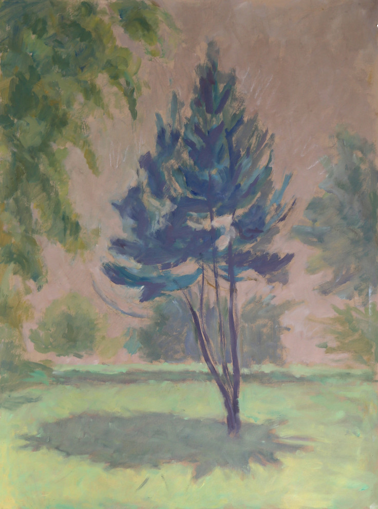 Tree With Shadow, Laurent Marcel Salinas, 18x24 - Contemporary ...