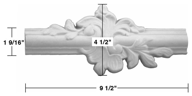 White Urethane Roman Door Trim 9 1/2" L X 1 1/2" W Renovators Supply ...