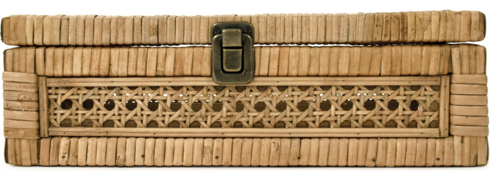 Rattan Storage Box - Tropical - Decorative Boxes - by HedgeApple | Houzz