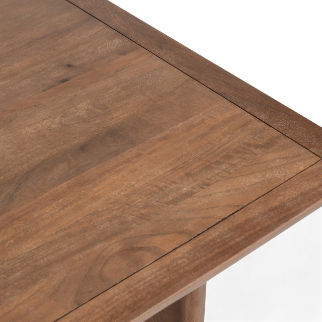 Selena 84" Mango Wood Dining Table, Umber - Transitional - Dining ...