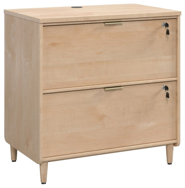 Pemberly Row Contemporary Engineered Wood Lateral File in Natural Maple ...