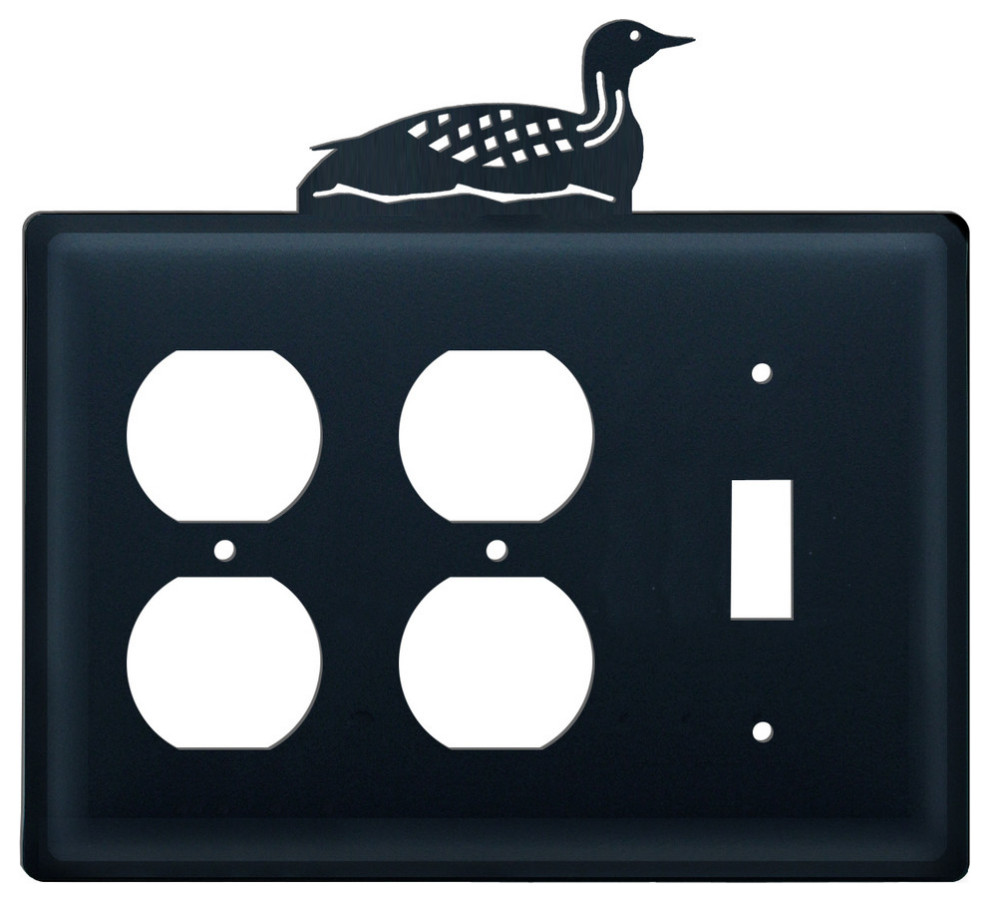 Rooster Double Outlet and Single Switch Cover - Rustic - Switch Plates ...