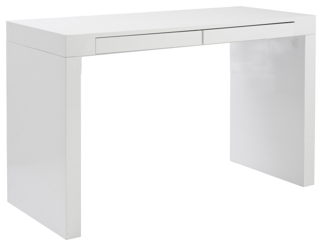 Donald Desk, White With Two Drawers - Modern - Desks And Hutches - by ...