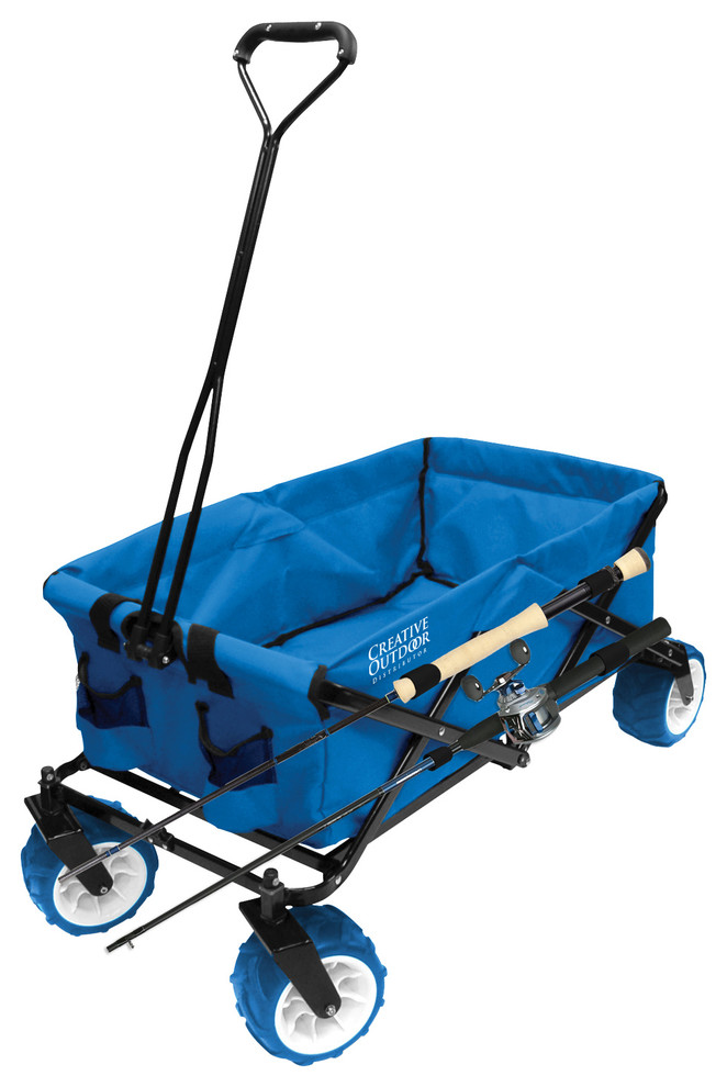 All Terrain Folding Dock Cart Wagon, Cool Blue - Contemporary ...