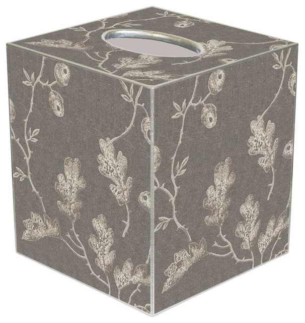TB2406 - Grey Acorns Tissue Box Cover - Traditional - Tissue Box ...