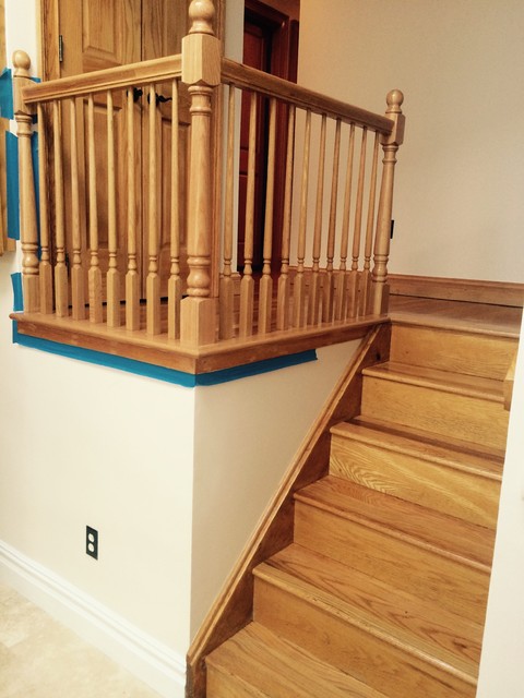 Red oak stairs rail room - Modern - Staircase - New York - by Luso ...