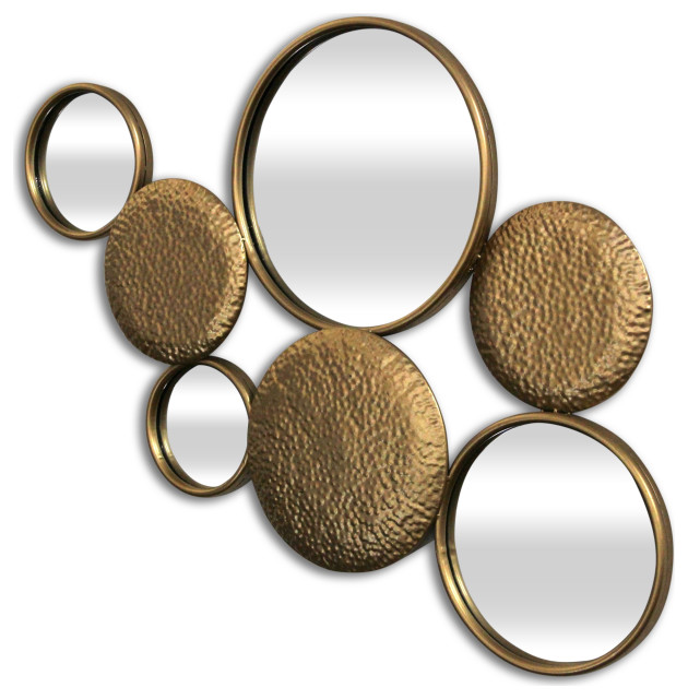 Benuve Golden Multi Level Wall Mirror - Contemporary - Wall Mirrors ...