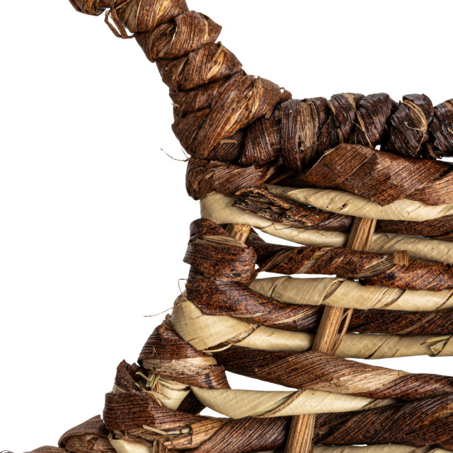 Hand-Woven Buri and Abaca Trays With Handles, Natural and Brown, Set of ...