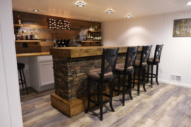 Home Bars featuring Faux Stone and Faux Brick - Traditional - Home Bar ...